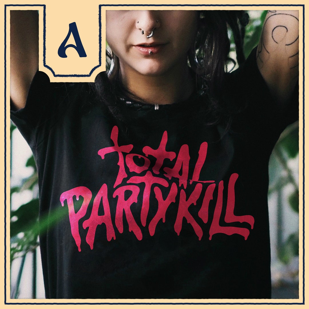 Total Party Kill Dnd T Shirt, TPK Dnd 5e Shirt, Punk Rock Metal Style ...