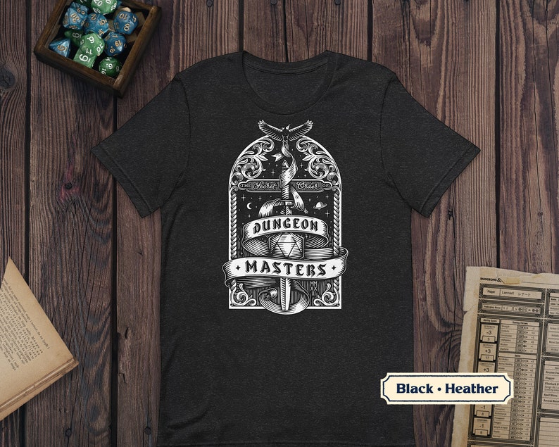 Dnd Dm Shirt, the Secret Order of Dungeon Masters, Art Deco Art Nouveau ...