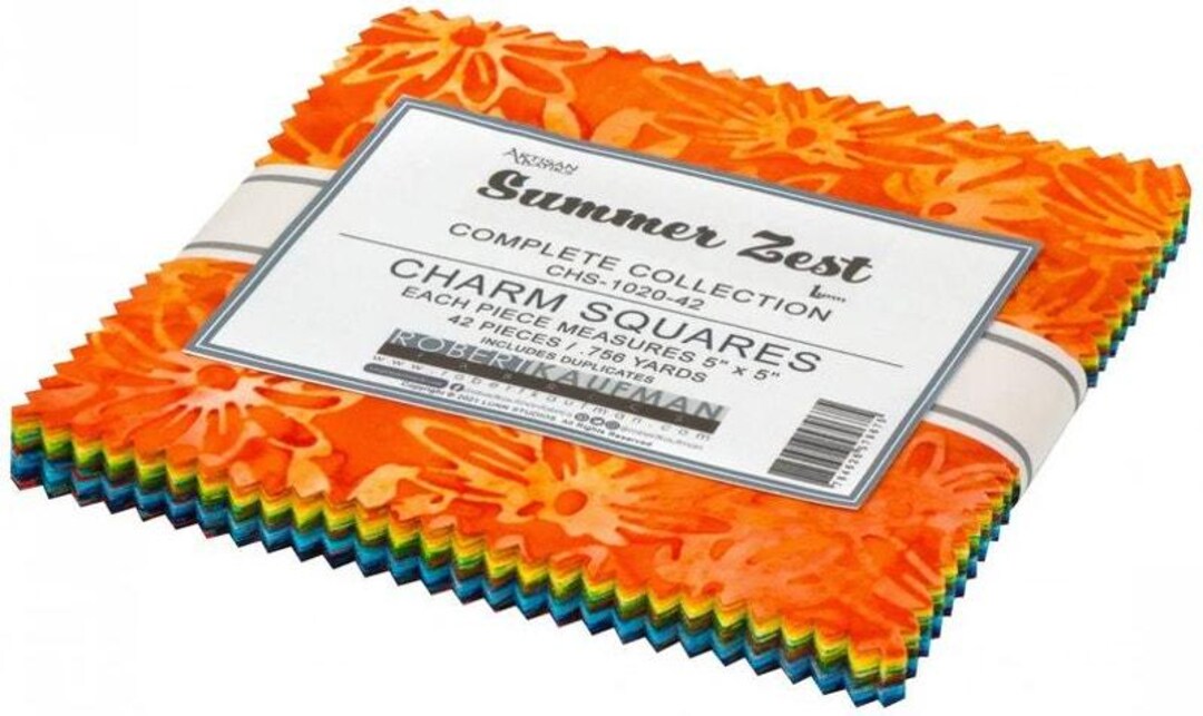 Summer Zest Batiks Charm Pack by Artisan Batiks for Robert Kaufman - Etsy