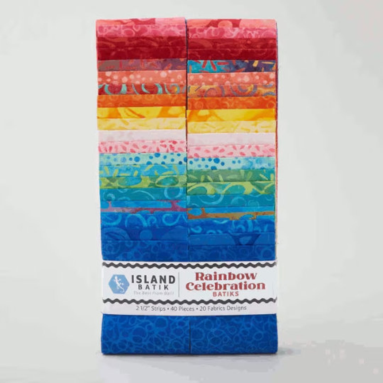 Rainbow Celebration Batiks Strips Jelly Roll - Kathy Engle by Island ...
