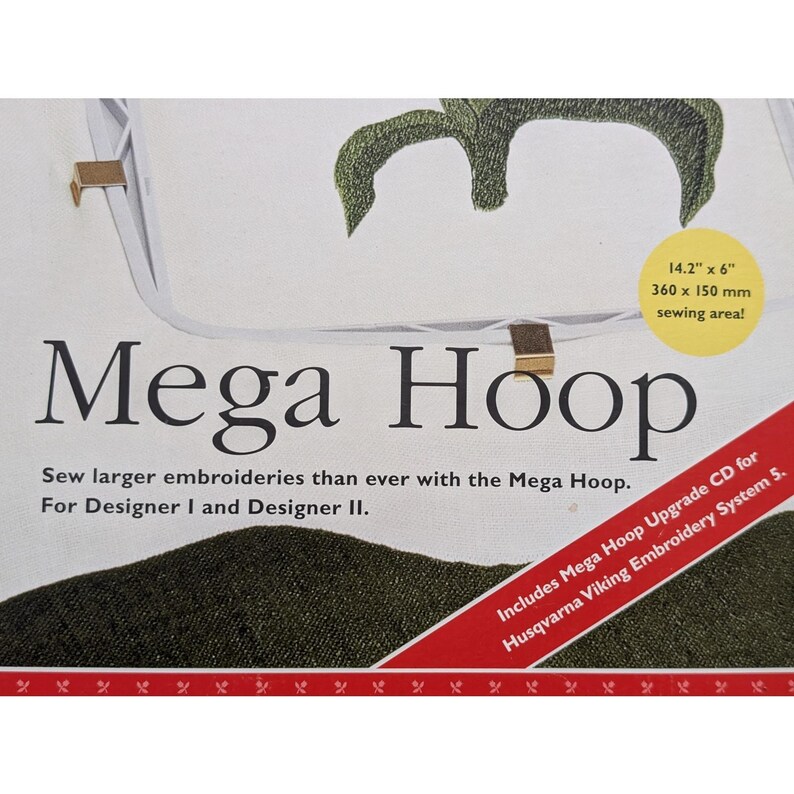Husqvarna Viking Mega Hoop Machine Embroidery Attachment Actually ...