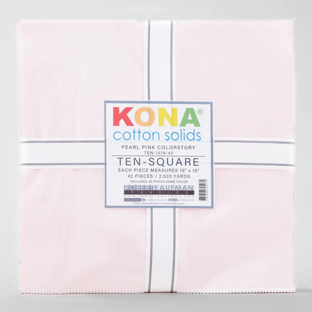 Pearl Pink Colorstory Layer Cake by Kona Cotton Solids for Robert ...
