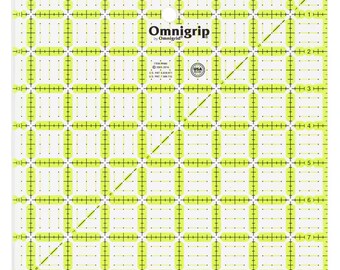 6.5 Inch Square Omnigrip by Omnigrid Green Tint Quilting Ruler - Etsy