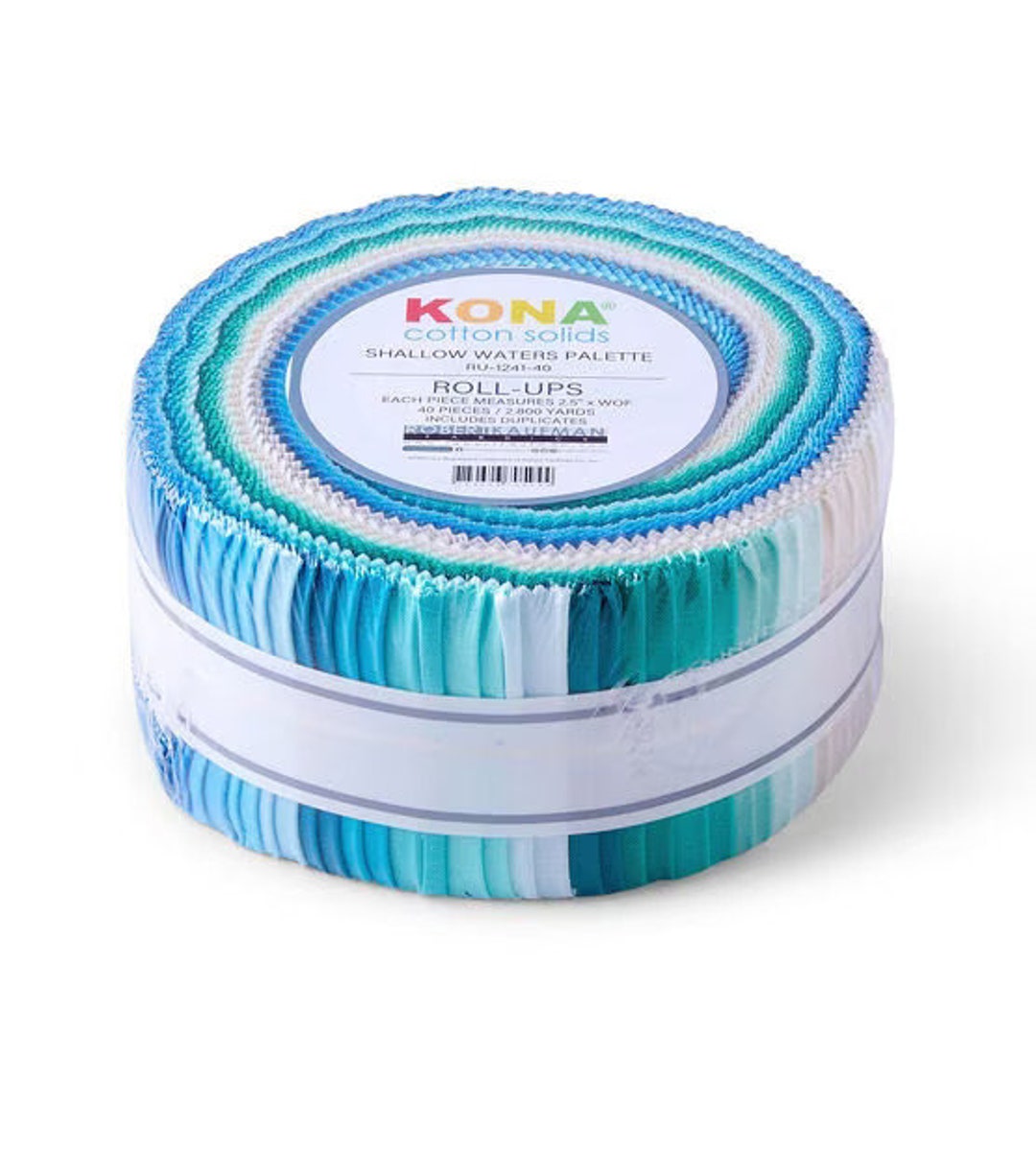 Shallow Waters Colorstory Jelly Roll by Kona Cotton Solids for Robert ...