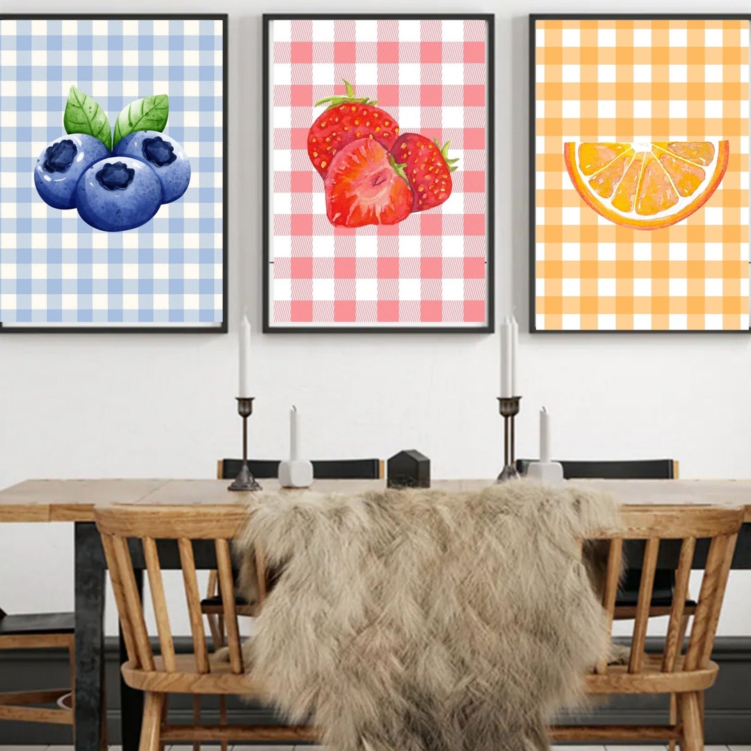 Digital Prints Fruit Posters Bright and Vibrant Fruit Art Ideal for ...