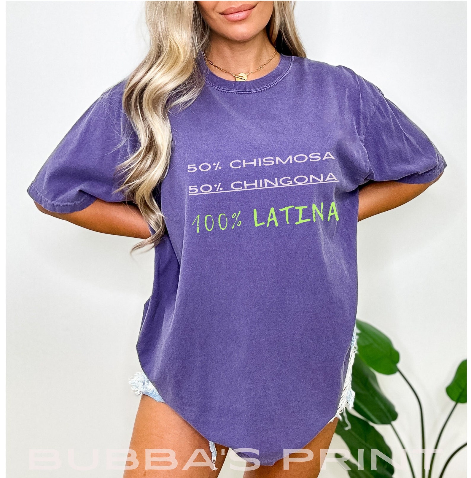 100% Latina Garment-dyed T-shirt, Funny Chismosa Y Chingona Shirt ...