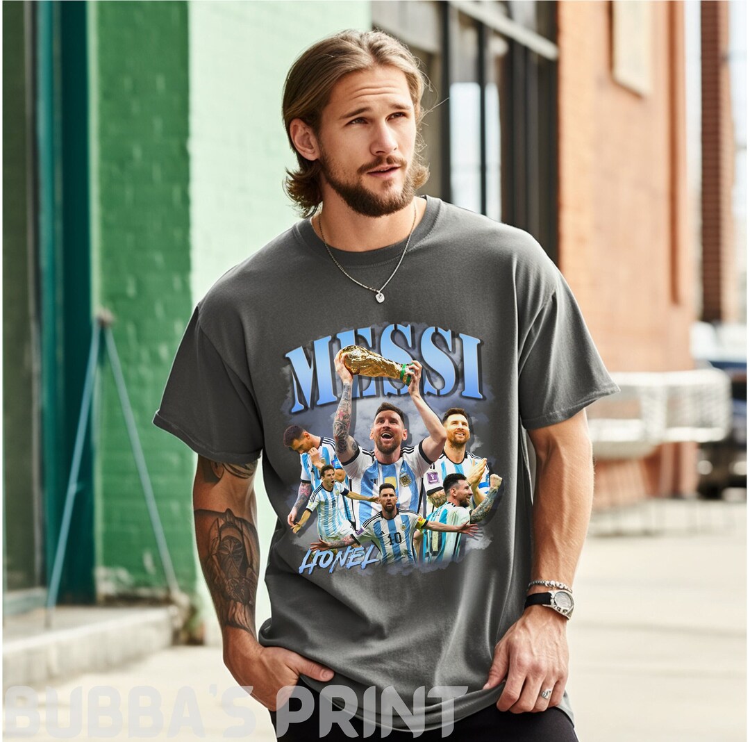 Lionel Messi Comfort Colors Vintage T-shirt, Leo Messi Garment-dyed T ...