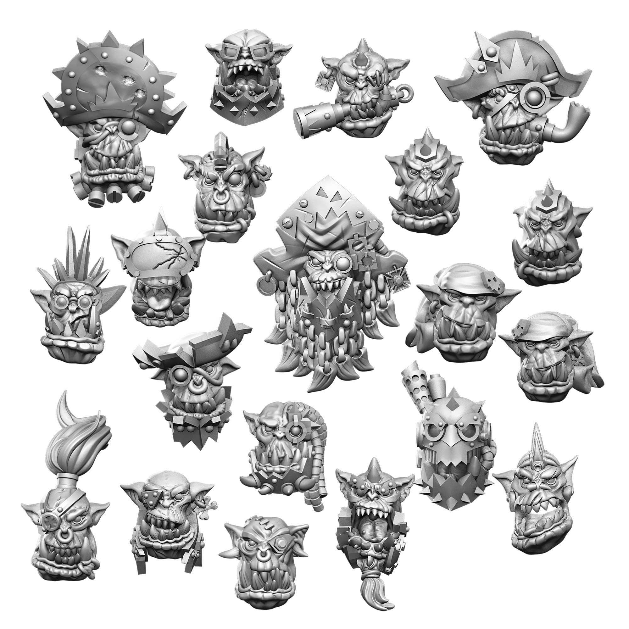 Ork Boy Heads 20U - Etsy