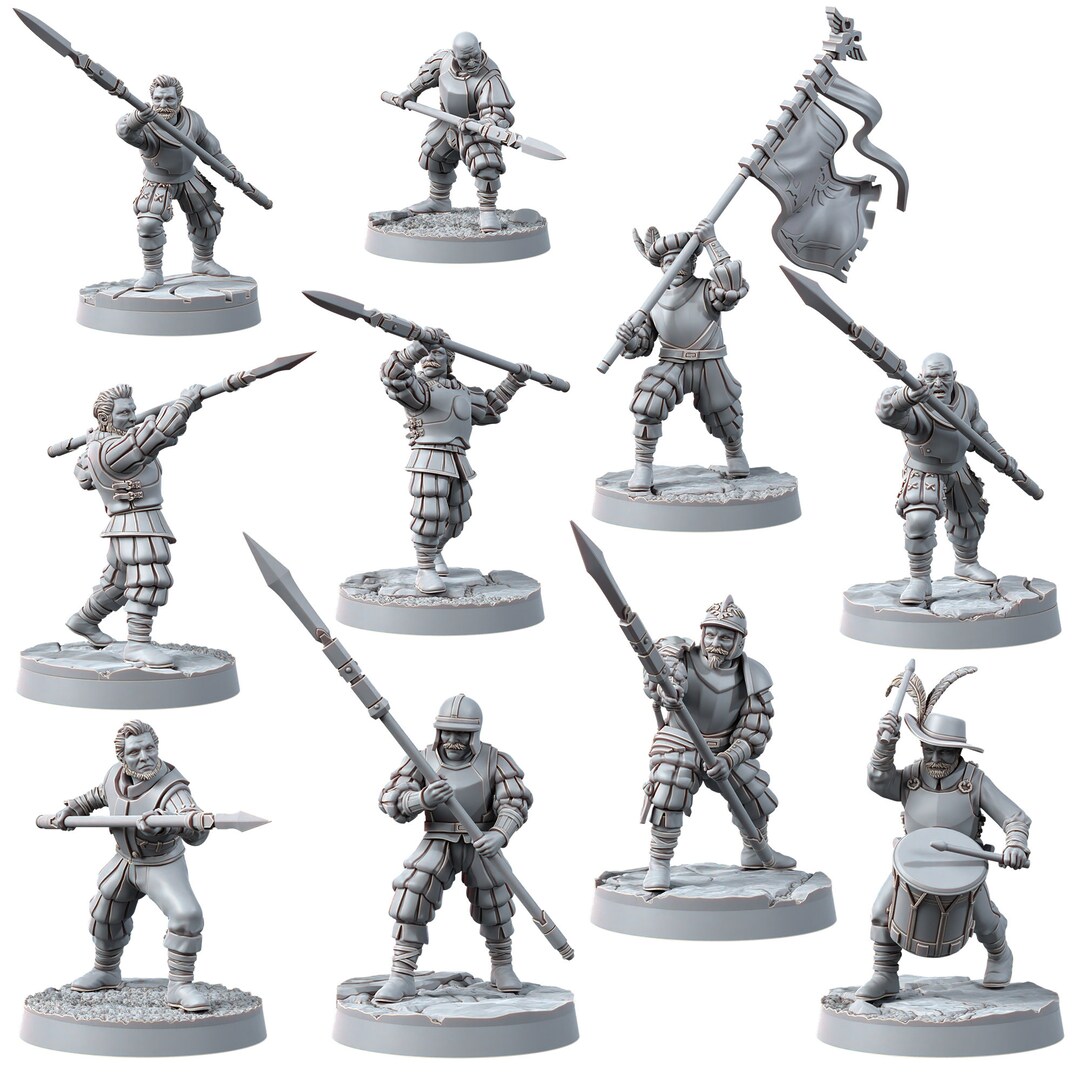 Humans - Empire Infatrymen Spearmen (10U) - Etsy
