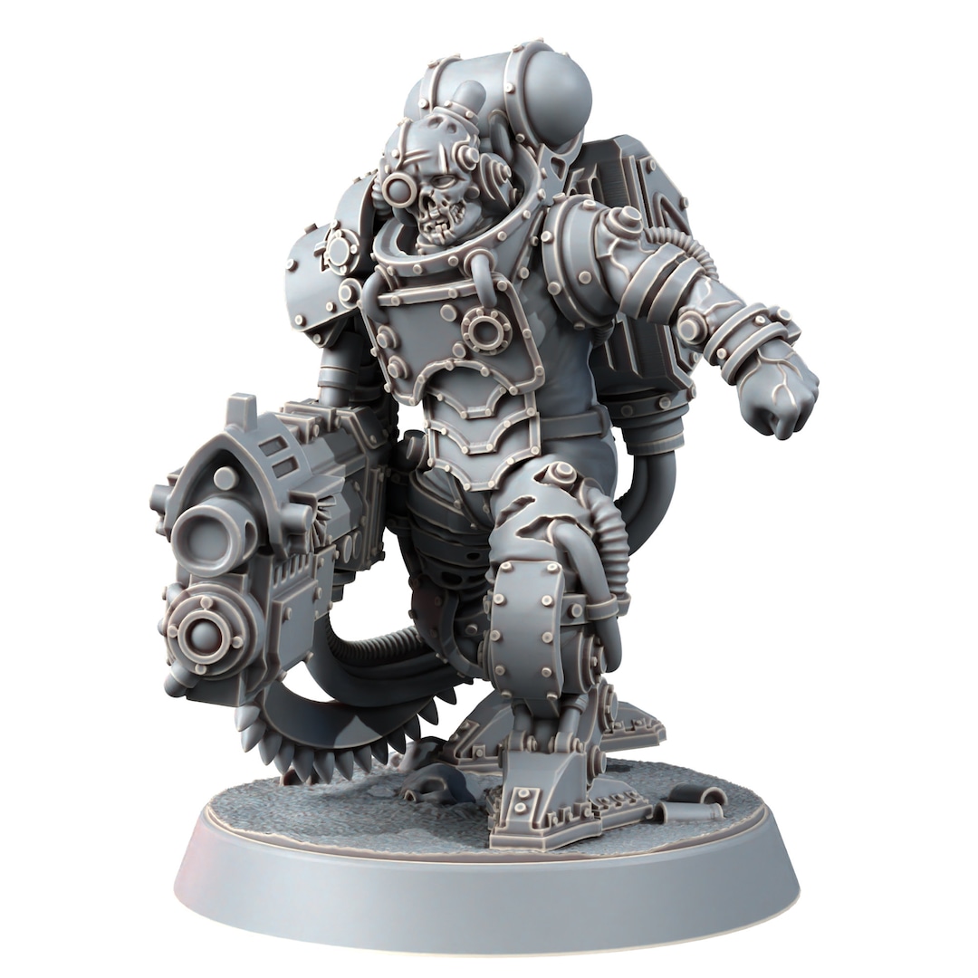 Mechanic Adept Battle Servitor With Heavy Boltgun (lm) - Etsy