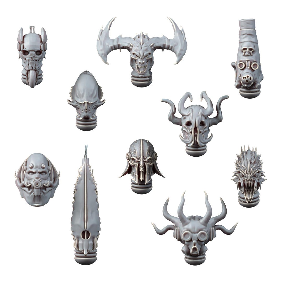 Dark Chaos Dnd Head Set V1 - Etsy