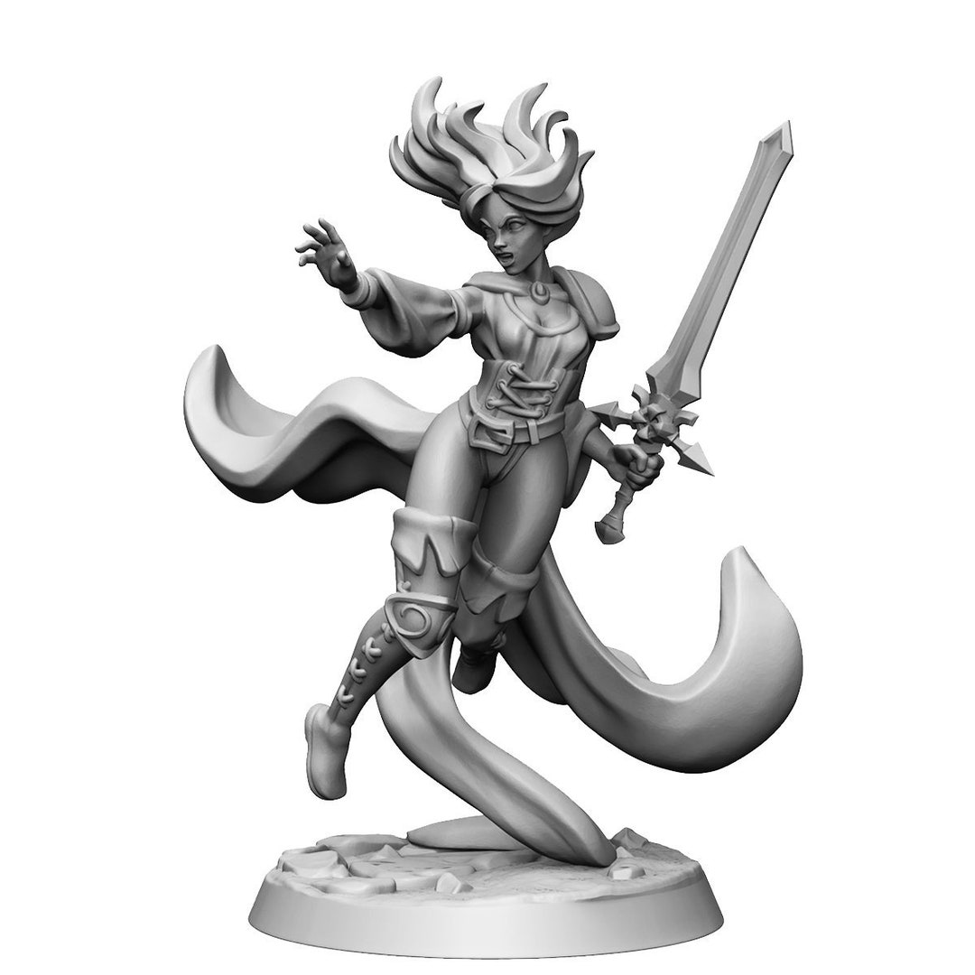 Humans - Female Wizard With Sword - Etsy