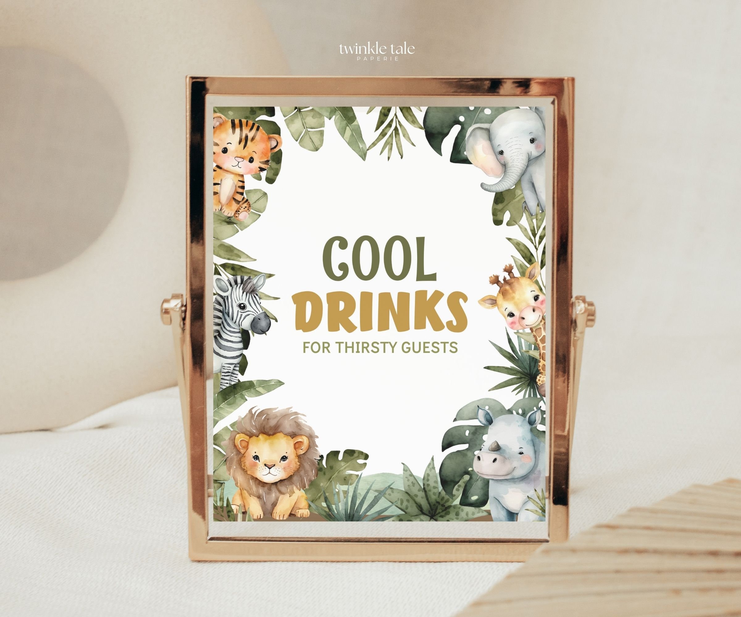 Printable Baby Safari Table Sign Printable Zoo Animal Party Sign ...