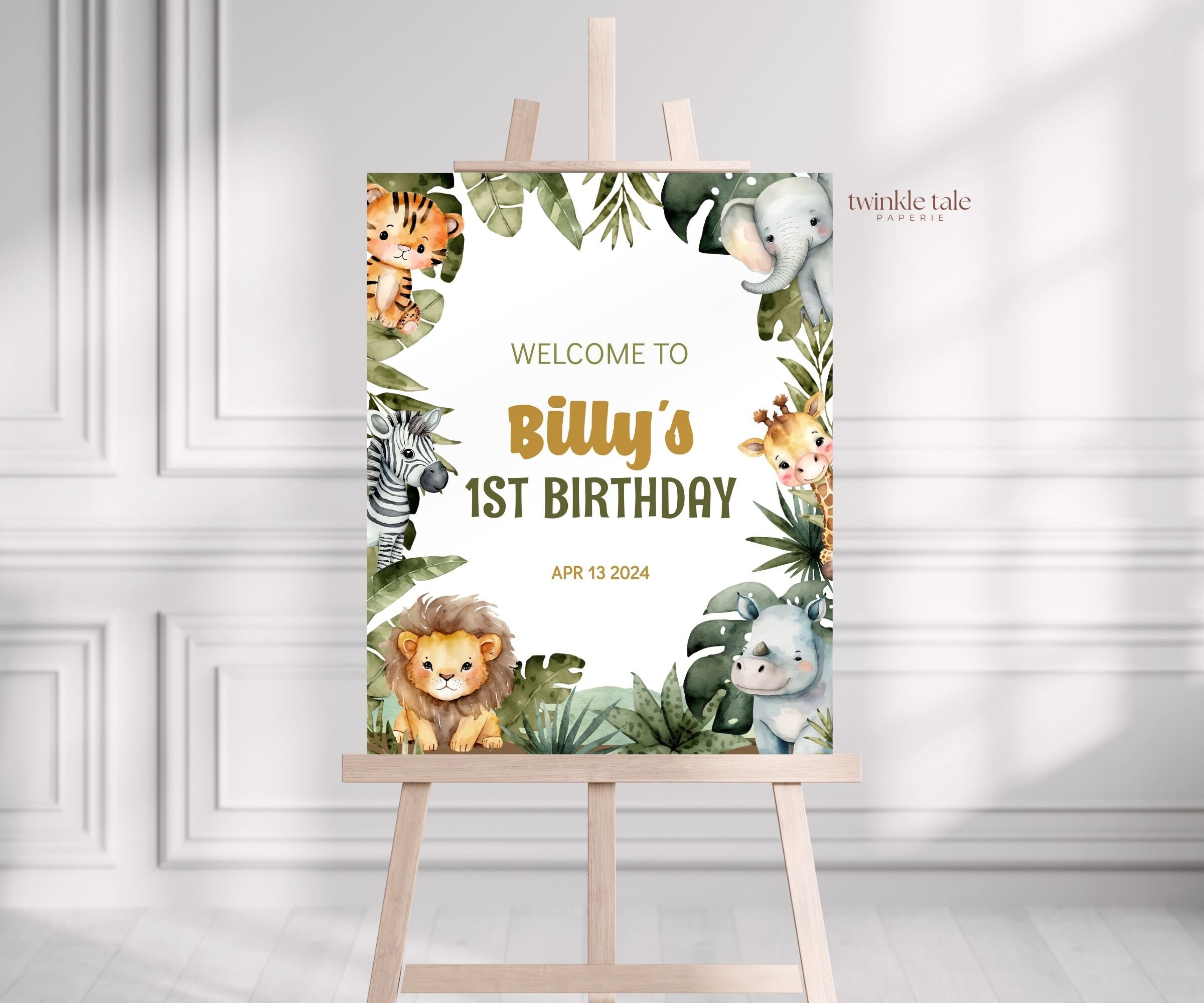 Printable Baby Safari Table Sign Printable Zoo Animal Party Sign ...