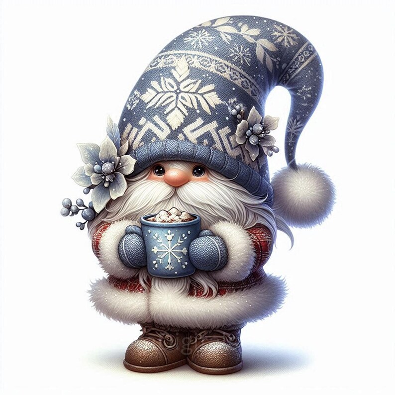 Winter Wonderland Gnomes Clipart - Set of 13 Christmas Gnomes JPEG ...