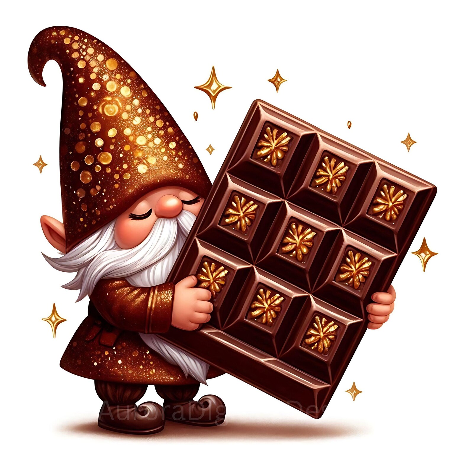 Chocolate Gnomes Clipart, Set of 12 High-resolution JPEG & SVG Files ...