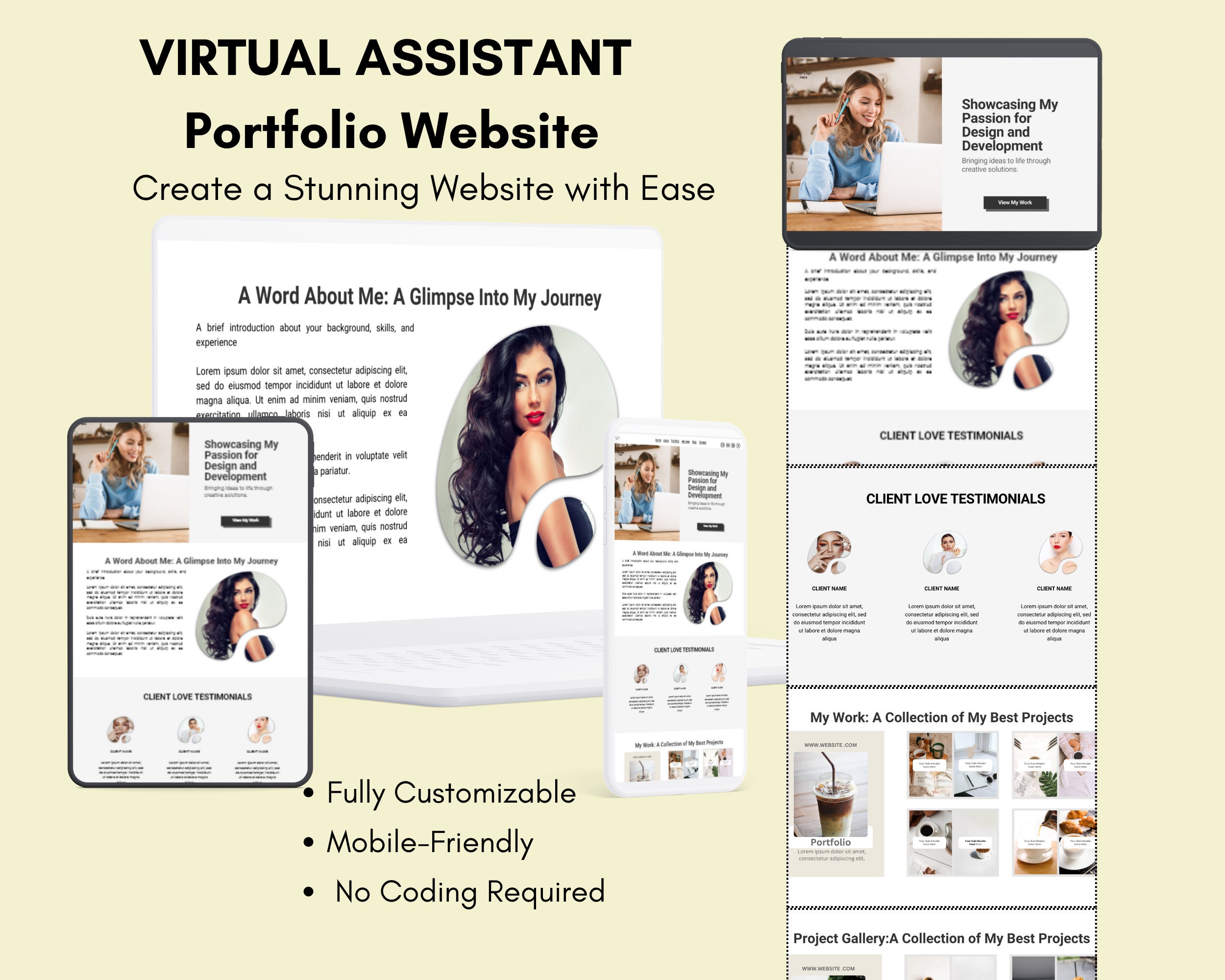 Virtual Assistant Canva Website Template, Pro One Page Website, Done ...
