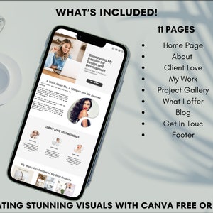 Virtual Assistant Canva Website Template, Pro One Page Website, Done ...