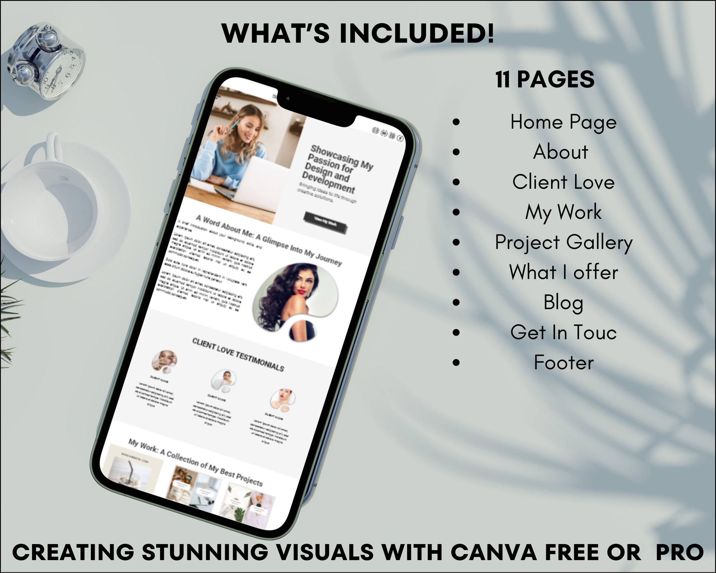 Virtual Assistant Canva Website Template, Pro One Page Website, Done ...