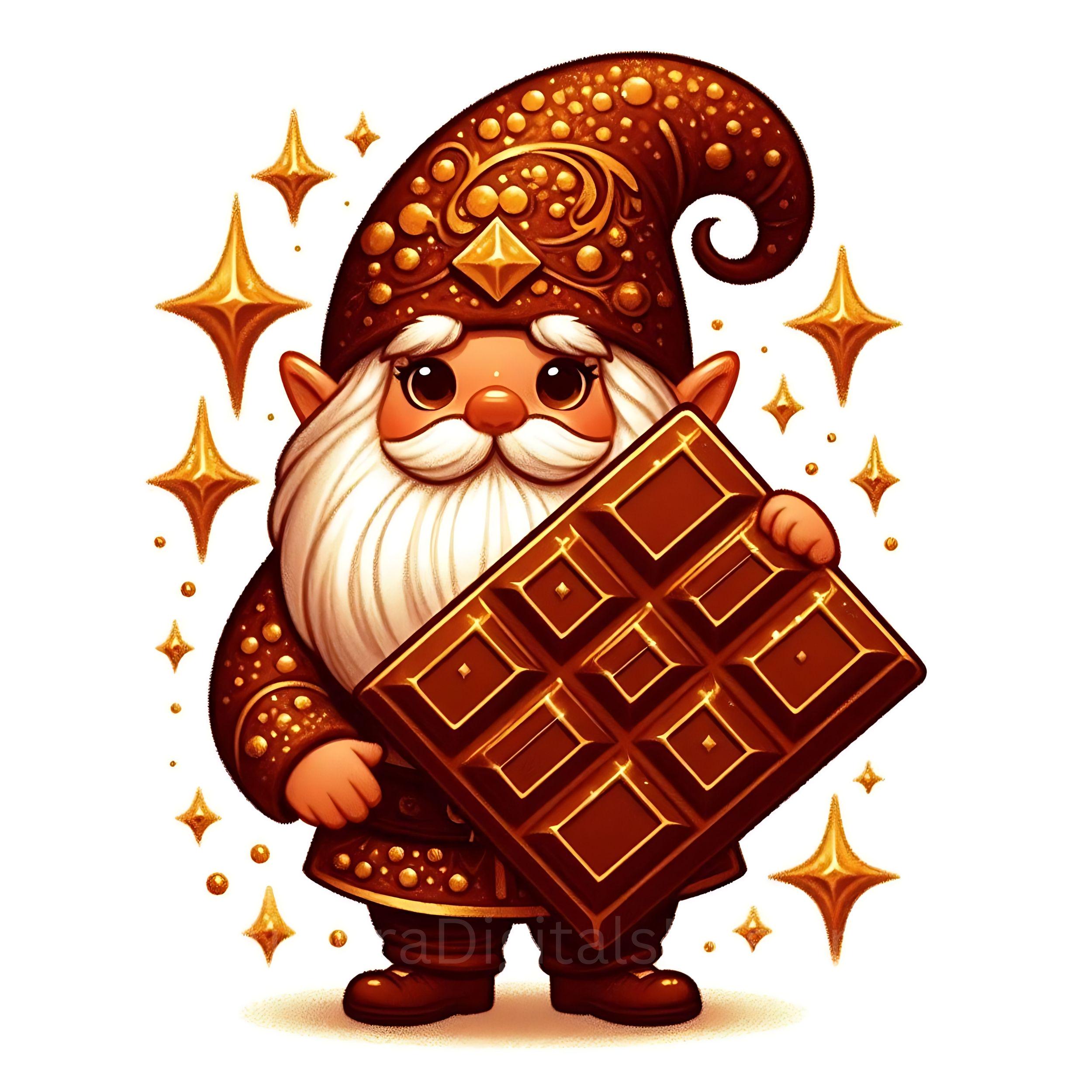 Chocolate Gnomes Clipart, Set of 12 High-resolution JPEG & SVG Files ...