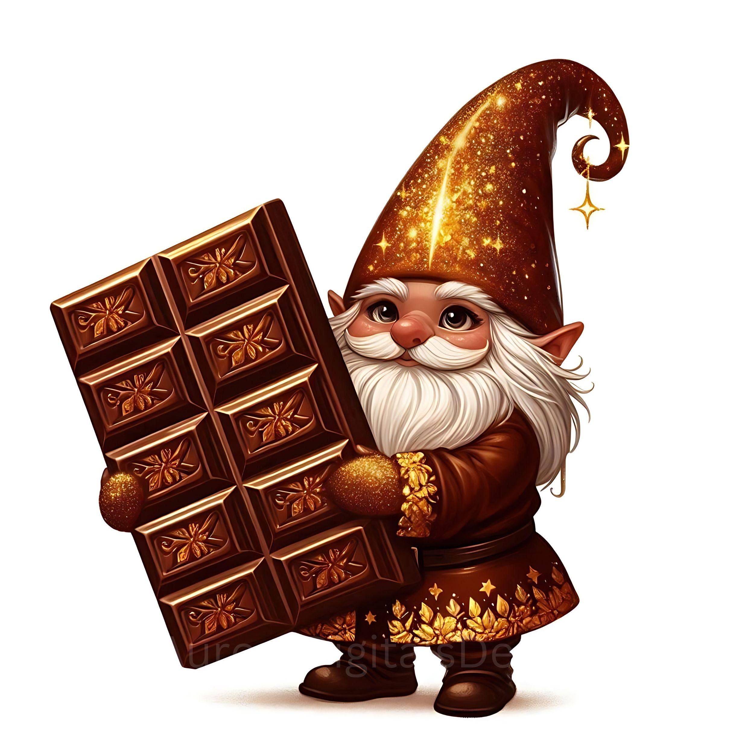 Chocolate Gnomes Clipart, Set of 12 High-resolution JPEG & SVG Files ...