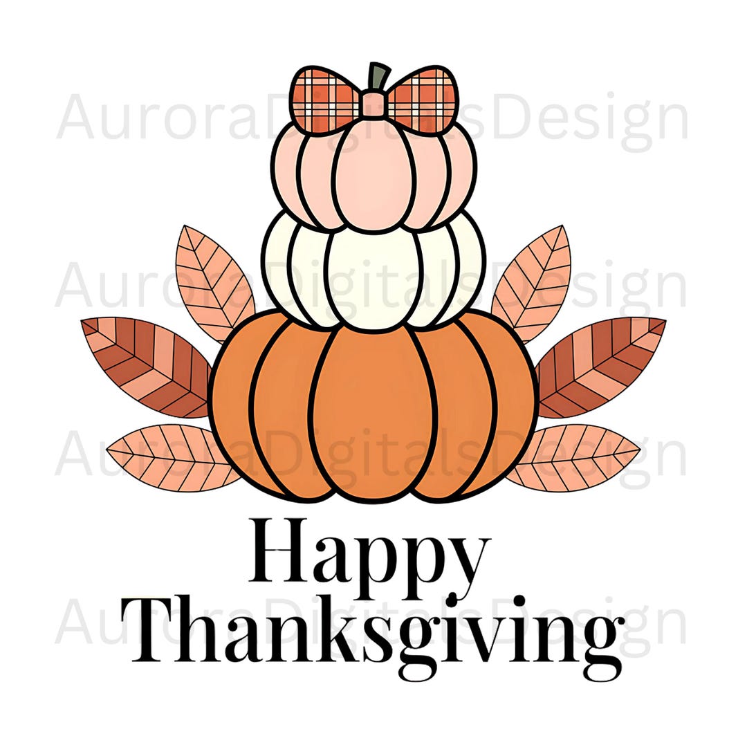 Happy Thanksgiving Png, Happy Thanksgiving Pastel Pumpkin Stack PNG ...