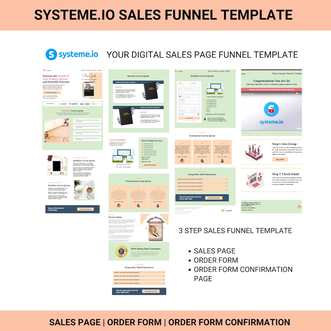 Systeme.io PLR Sales Funnel Template: Landing Page (digital Download ...