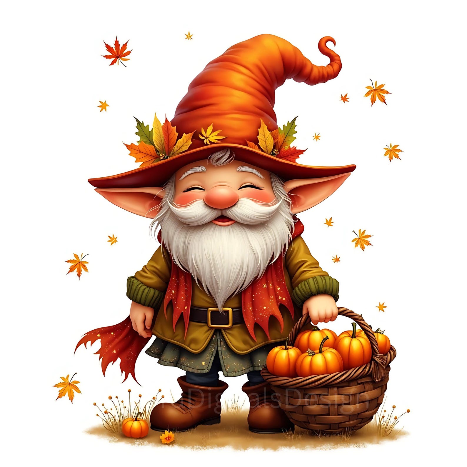 Autumn Gnomes Clipart, Set of 12 High-resolution JPEG, SVG Files Fall ...