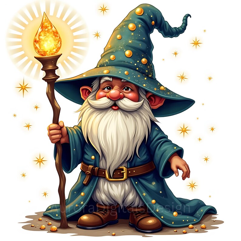 Wizard Gnome Clipart Set: Magical Halloween Gnomes (JPEG, SVG) - Etsy