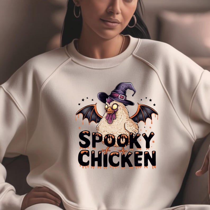 Spooky Chicken Png, Halloween Png, Trendy Halloween Png, Ghost Chicken ...