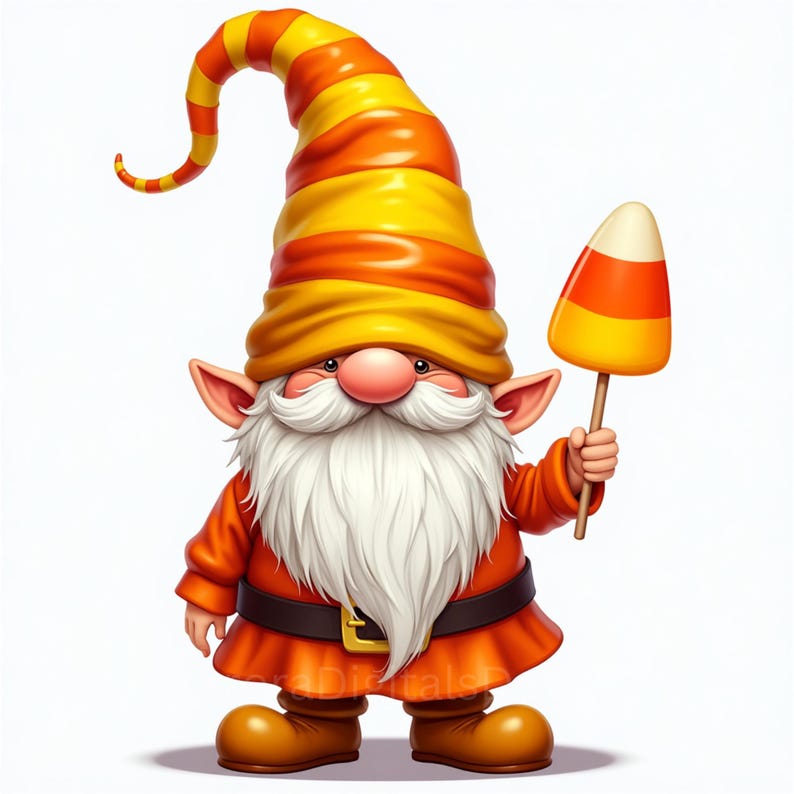 Candy Corn Gnomes Clipart, Set of 12 High-resolution Jpeg,svg ...