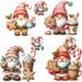Gingerbread Gnomes Clipart Set of 15 Festive Holiday Gnomes With ...