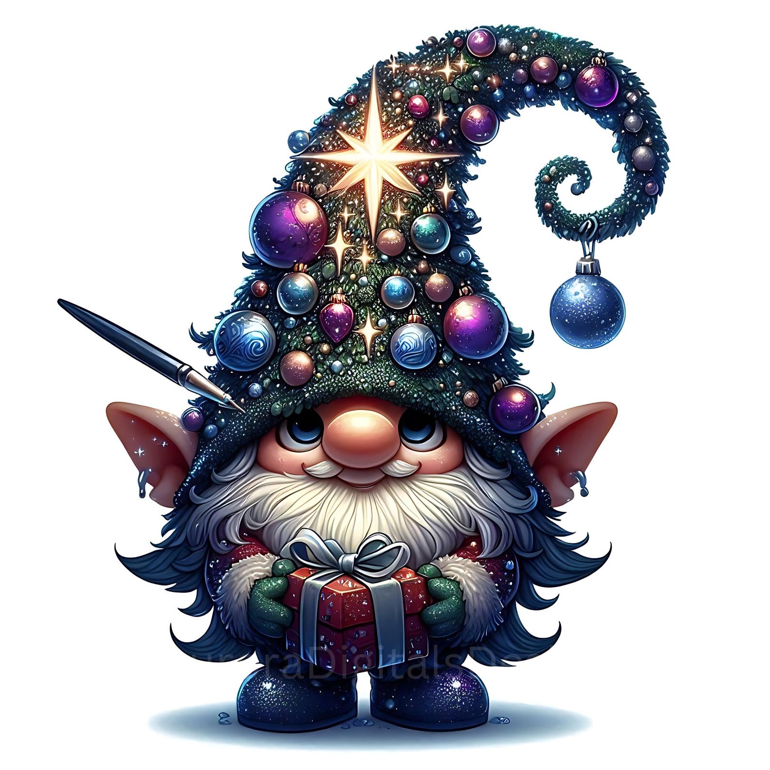 Weihnachtsbaum Wichtel Clipart, Set von 12 hochauflösende JPEG, SVG ...