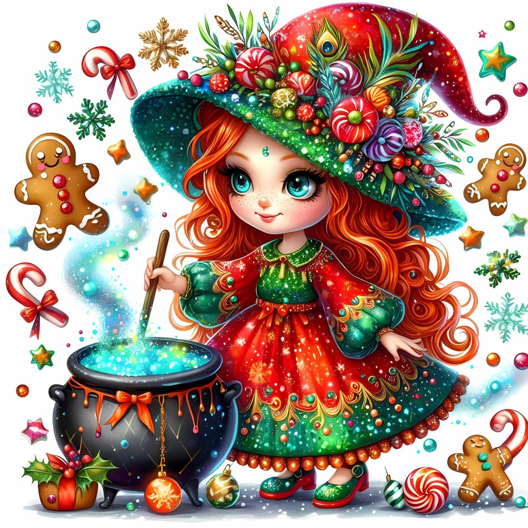 Candy Cauldron Gnome Clipart, 14 JPEG Halloween Gnome Graphics, Trick ...