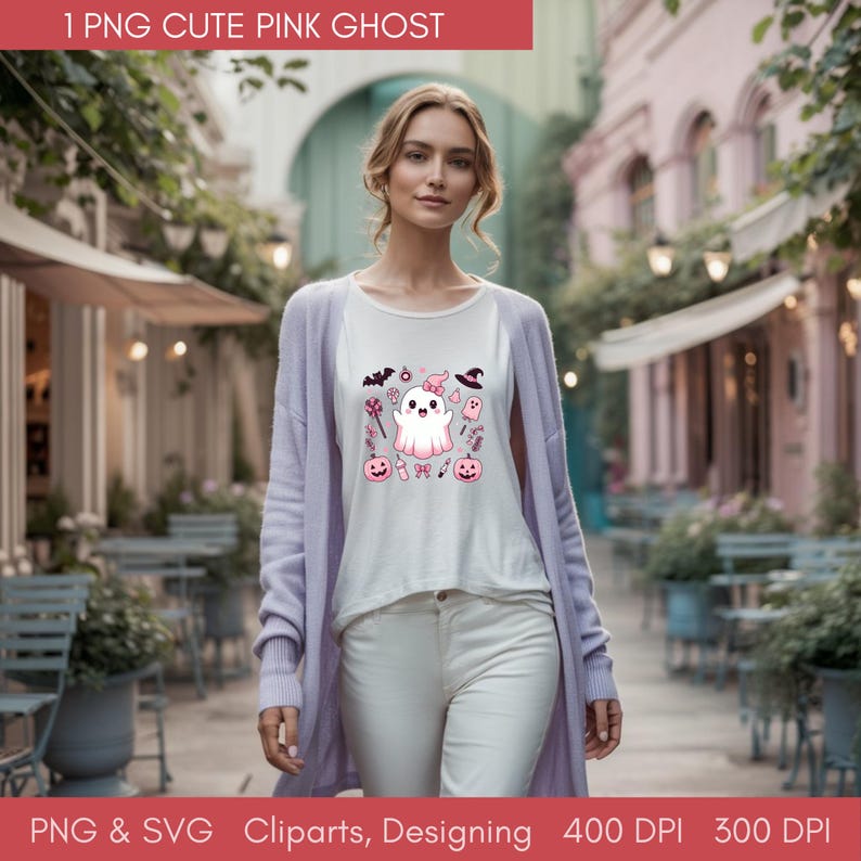 Cute Ghost Png,halloween Png,halloween Svg,halloween Ghost Png,pink ...