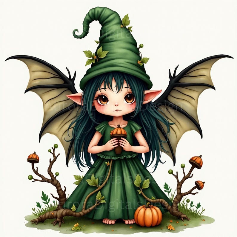Forest Fairy Gnomes Clipart, Set of 10 Enchanting Gnome Illustrations ...