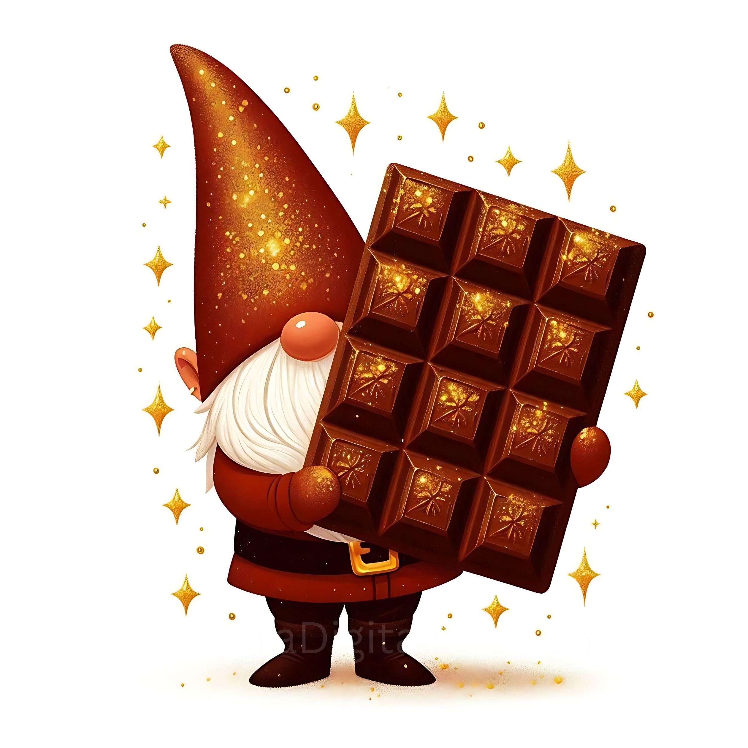 Chocolate Gnomes Clipart, Set of 12 High-resolution JPEG & SVG Files ...