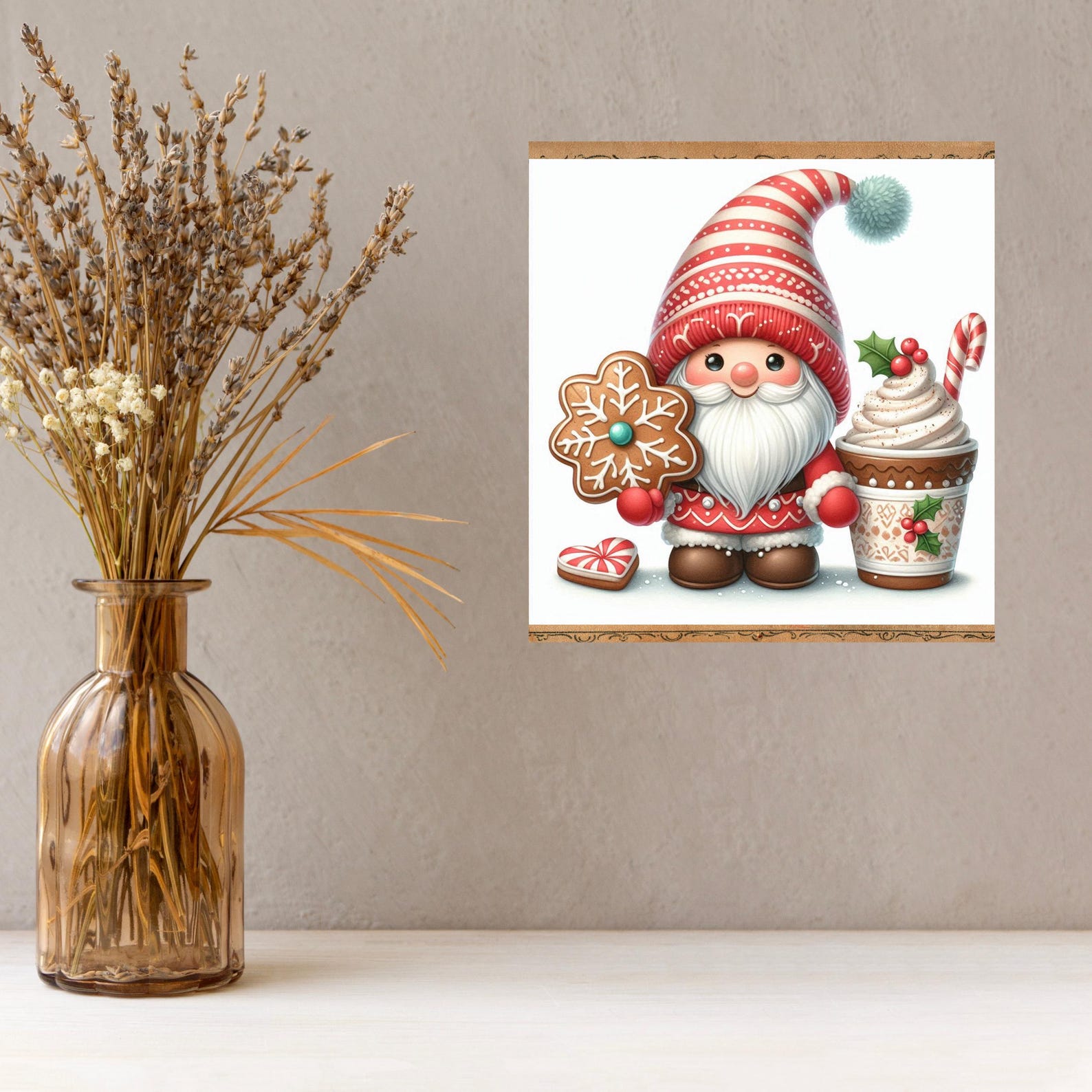 Gingerbread Gnomes Clipart Set of 15 Festive Holiday Gnomes With ...