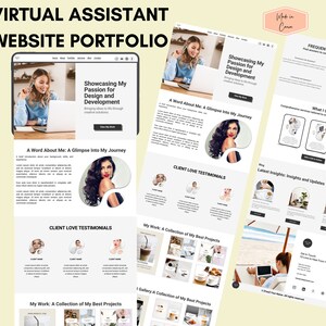Virtual Assistant Canva Website Template, Pro One Page Website, Done ...