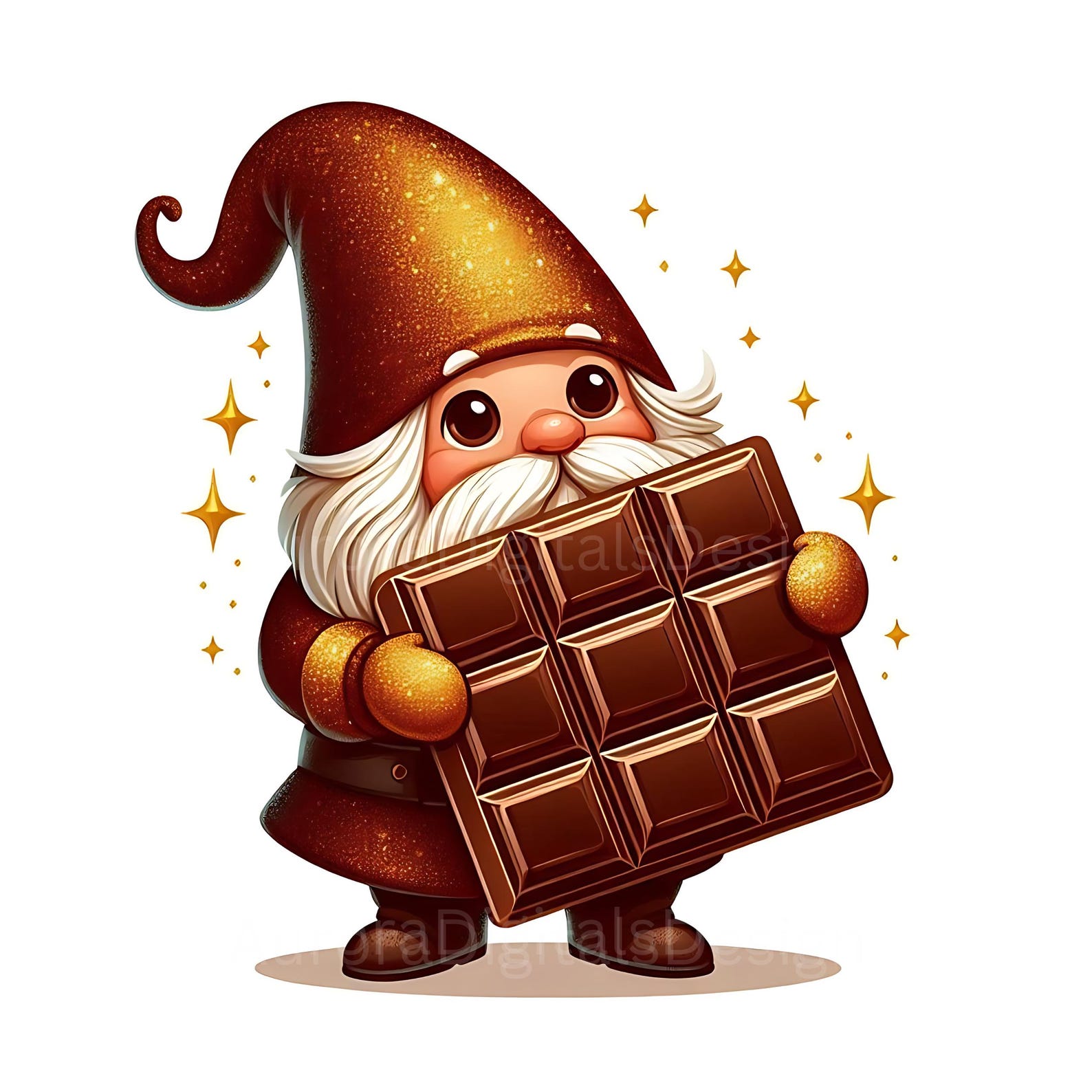 Chocolate Gnomes Clipart, Set of 12 High-resolution JPEG & SVG Files ...