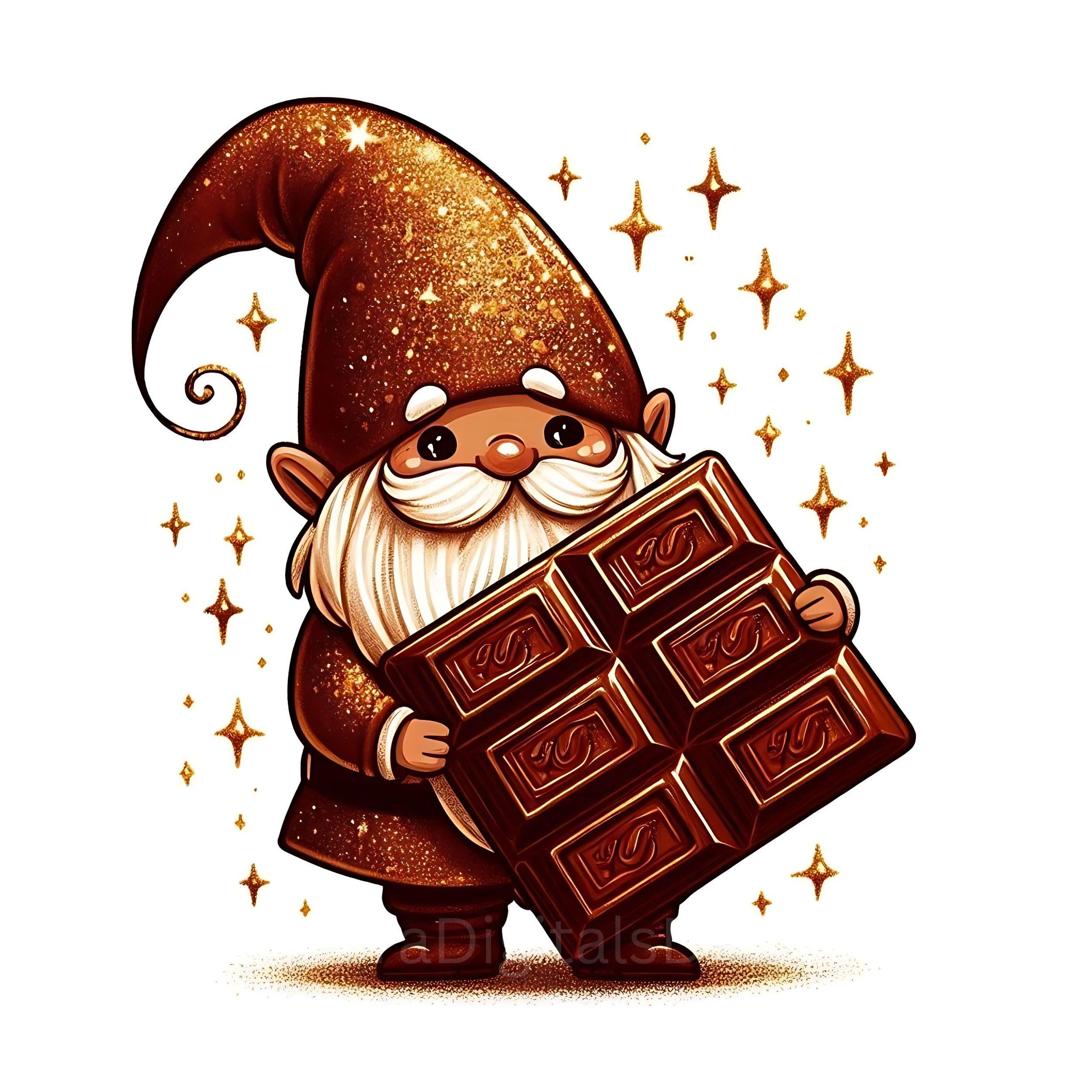 Chocolate Gnomes Clipart, Set of 12 High-resolution JPEG & SVG Files ...