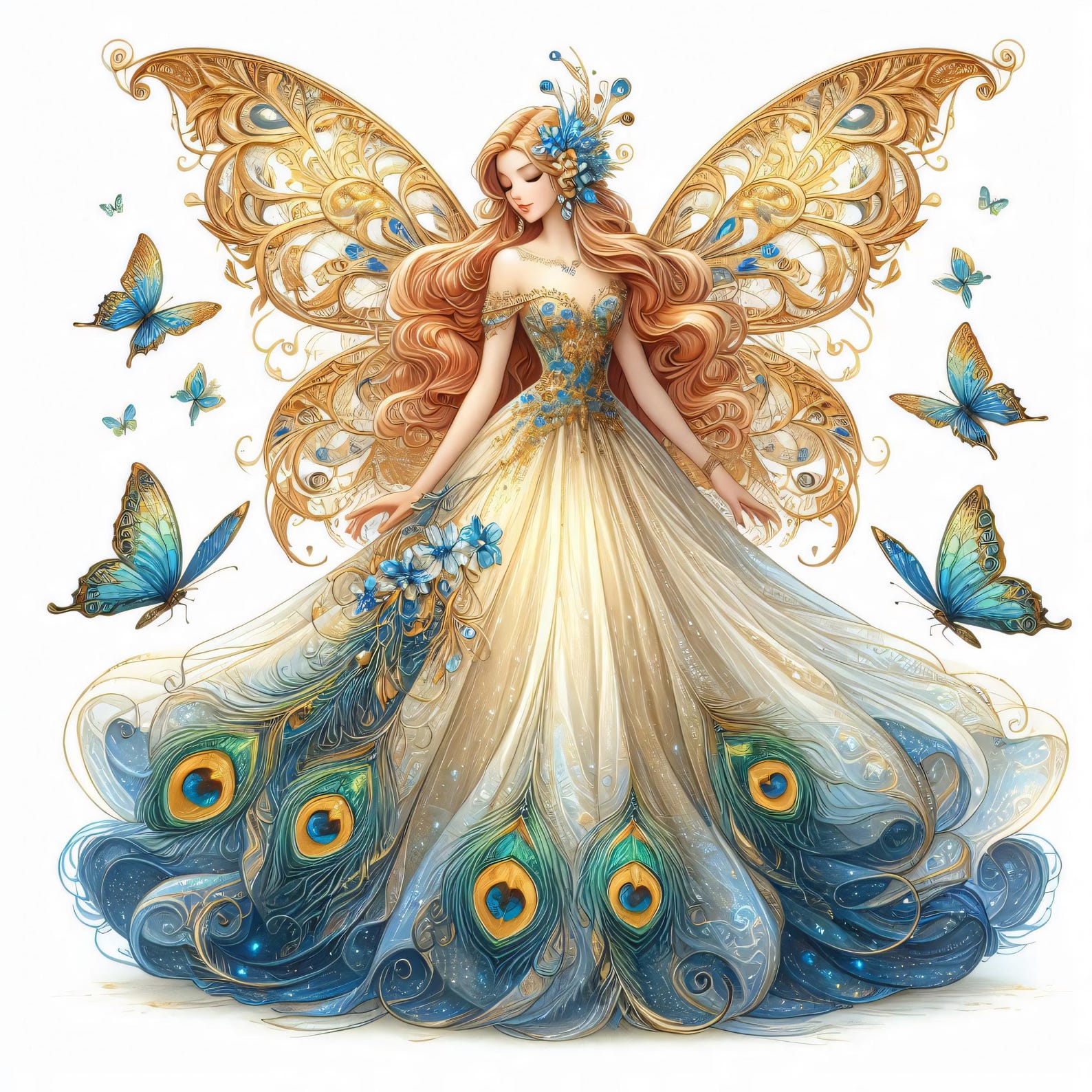 Celestial Fairies Clipart, Set of 10 High-resolution JPEG & SVG Files ...