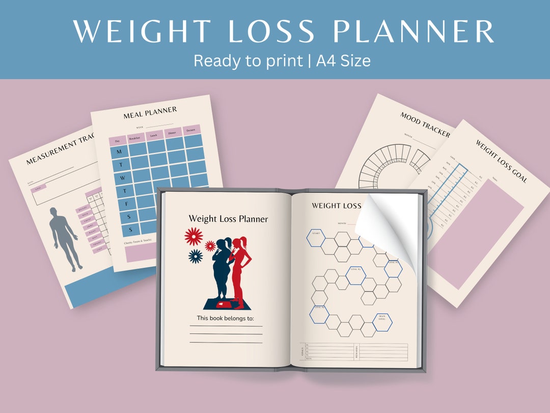 Weight Loss Tracker, Weight Loss Planner, Weight Loss Journal, Meal ...