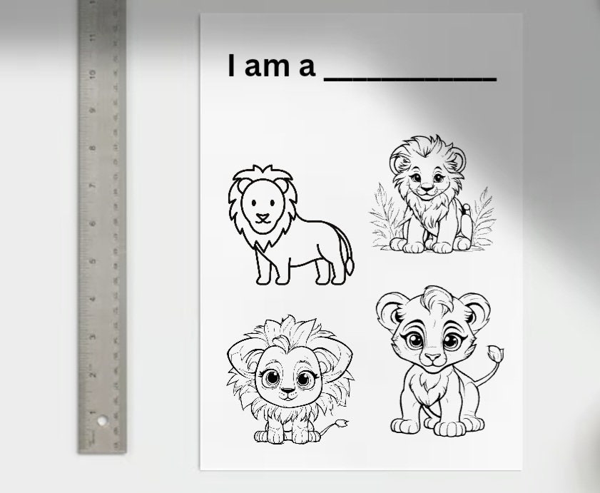 Colour in Animals 30 Pages - Etsy