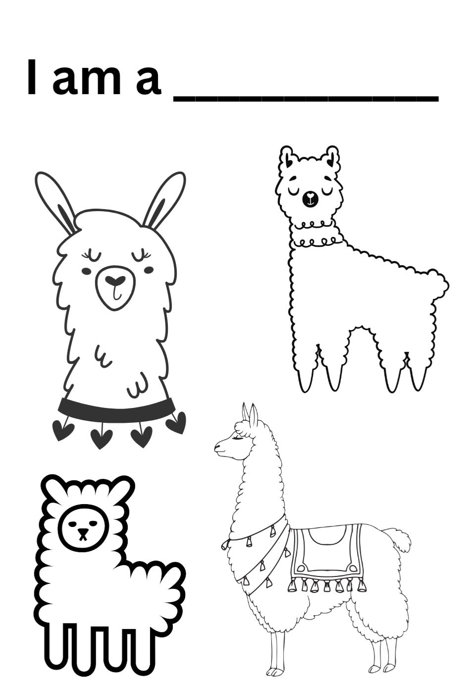 Colour in Animals 30 Pages - Etsy