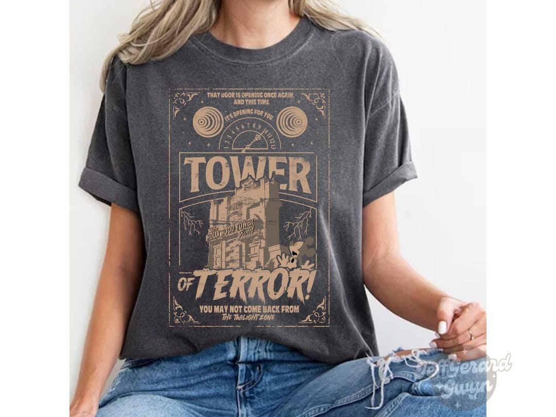Comfort Colors Vintage Disney Retro Tower of Terror Shirt, Twilight ...