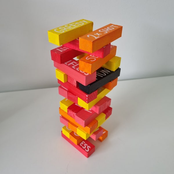 Rainbow Jenga - Etsy