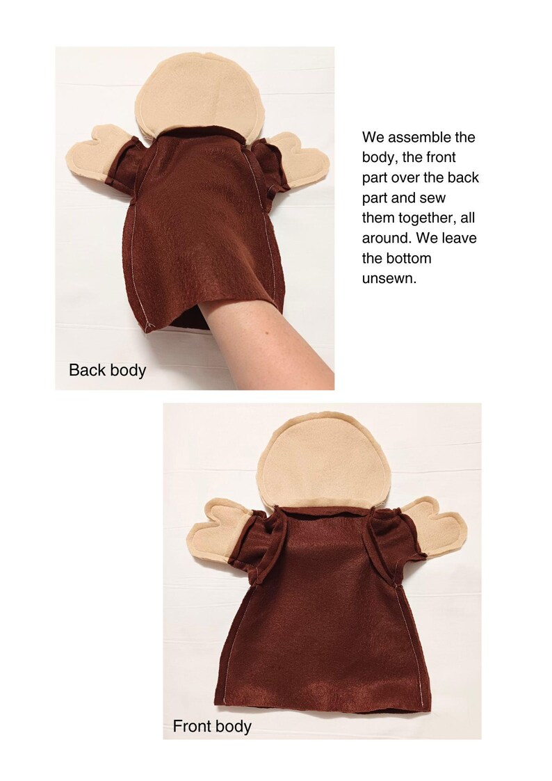 Grandma- Hand Puppet - Digital Pattern - Downloadable PDF Template ...