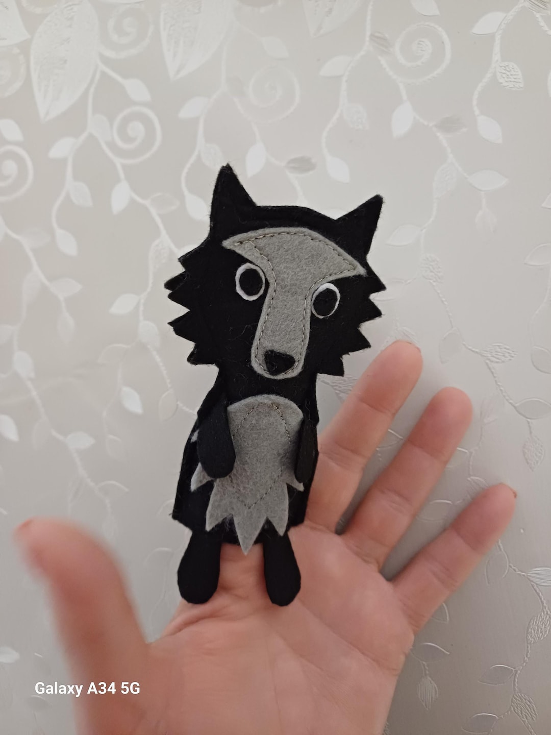 Black Wolf Felt Finger Puppet Pattern for Children. - Etsy