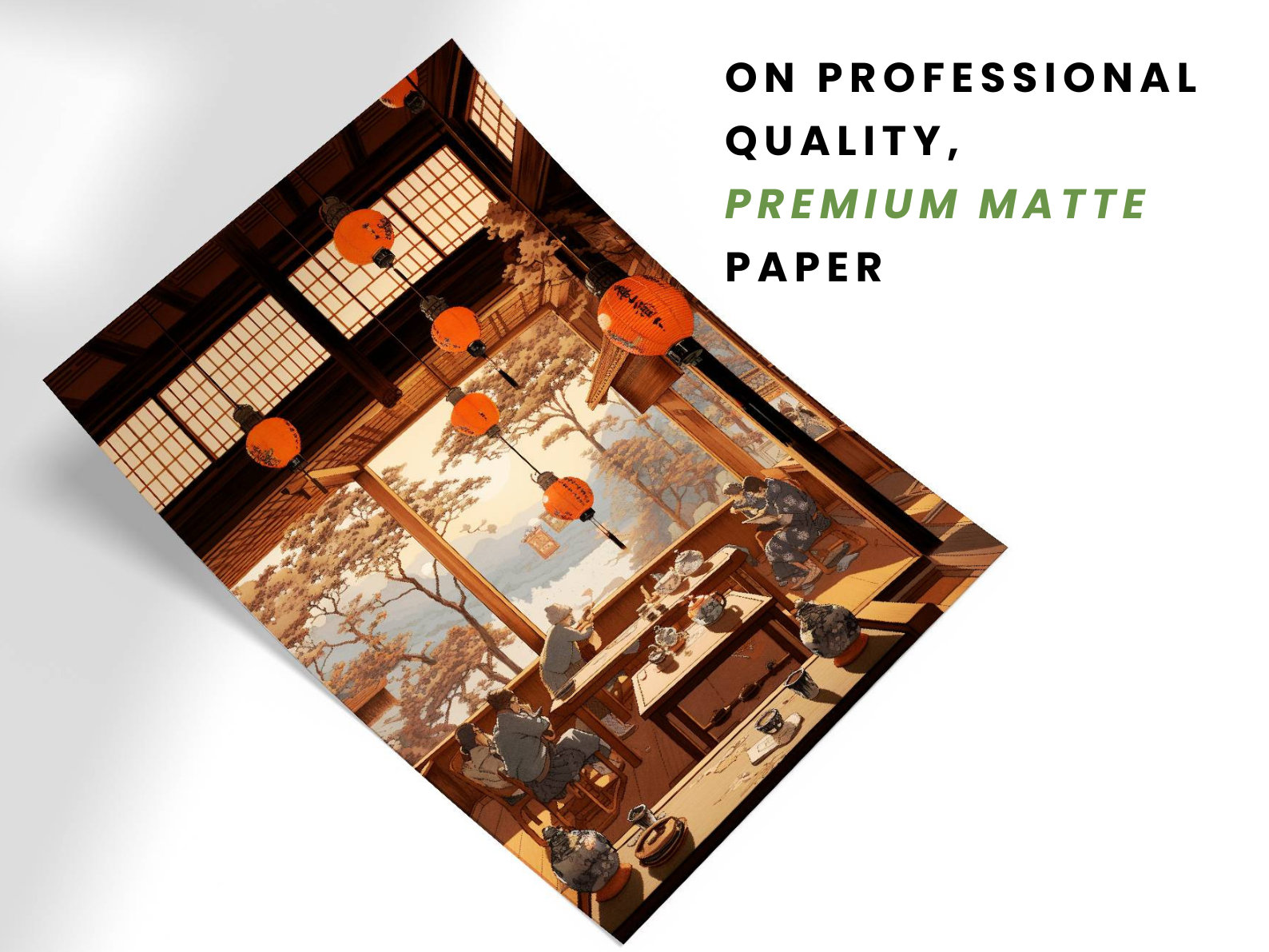 Tea Haven in Gion Poster, Ukiyo-e Café Art Print, Japanese Tea Shop ...